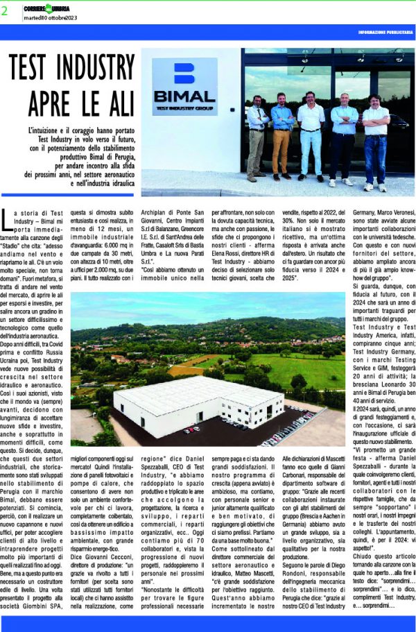 TEST INDUSTRY SPREADS ITS WINGS | Test Industry